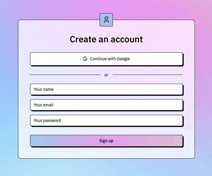 3D Signup Form | Free Webflow Component